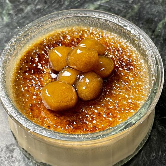 Milk Tea Crème Brûlée with Brown Sugar Boba - PattyPlates