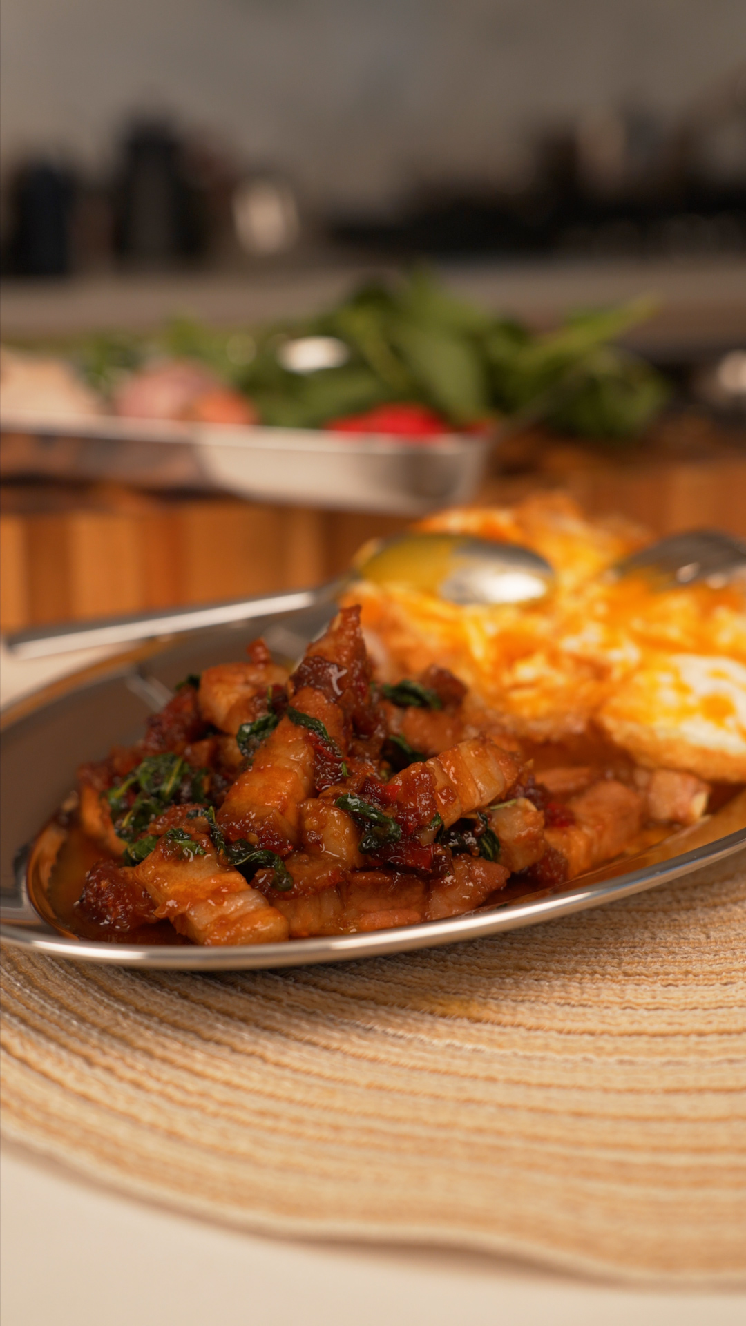 Pad Kra Pao Moo Krob (Stir Fried Holy Basil with Crispy Pork Belly ...